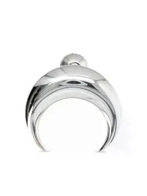 MARINE SERRE Tone Crescent Moon Single Earring - Silver