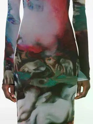 MUGLER X Ambera Wellmann Imposition Midi Dress