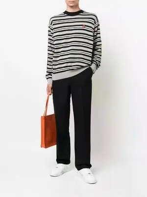 Kenzo Floral-embroidered Striped Jumper