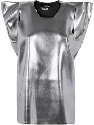 Junya Watanabe Metallic-effect Knitted Top - Silver
