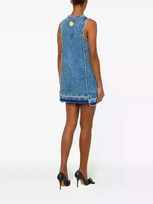Moschino Appliquéd Denim Minidress