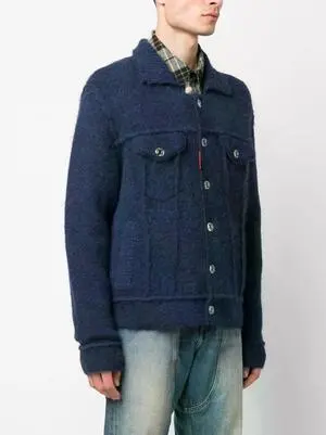 Dsquared2 Button-up Wool-blend Jacket