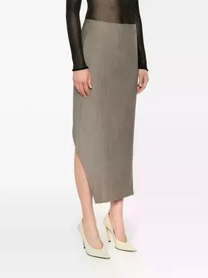 Givenchy High-low Hem Wool Skirt