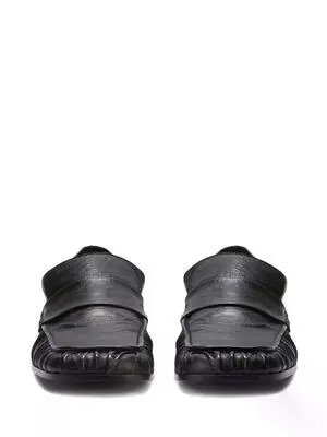 JIL SANDER Leather Loafers - Black