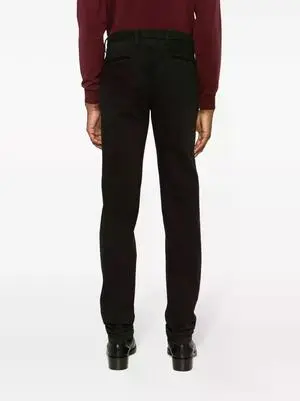 Incotex Slim-cut Trousers With Pressed Crease And Logo Patch