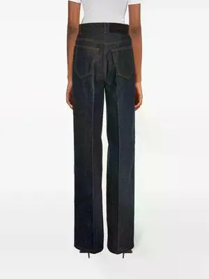 FERRAGAMO Logo-appliqué Wide-leg Jeans
