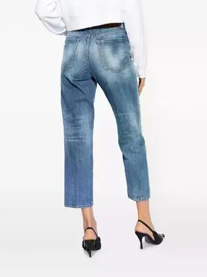 Dsquared2 Logo-patch High-waisted Jeans