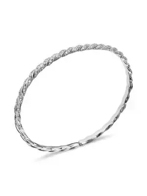 David Yurman 18kt White Gold Pavéflex Bracelet - Silver