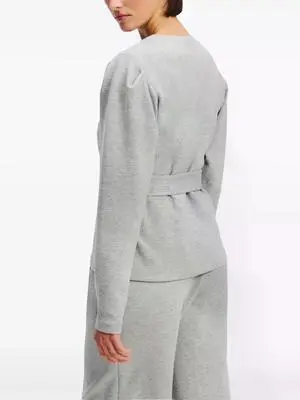 Karl Lagerfeld V-neck Belted Sweatshirt