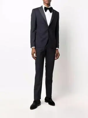 Tagliatore Contrast Panel Slim-fit Suit - Blue