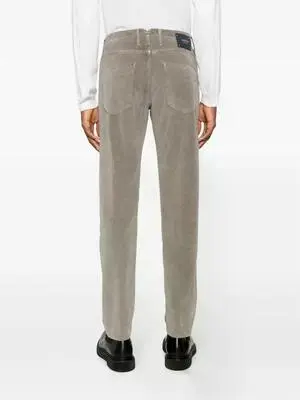 Incotex Slim-cut Cotton Trousers - Grey