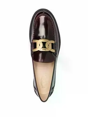 TOD'S Patent Leather Logo-plaque Loafers