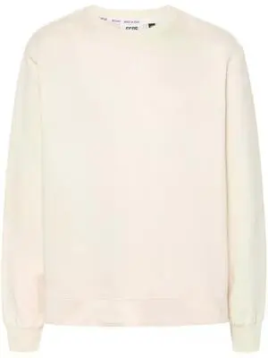 Gcds Logo-embroidered Cotton Sweatshirt - Neutrals