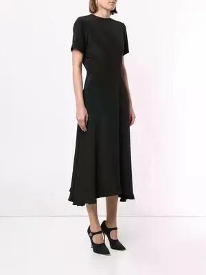 MACGRAW Bow-fastened Midi Dress - Black