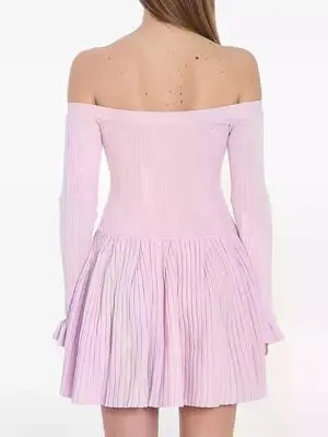 SELF-PORTRAIT Ribbed Mini Dress
