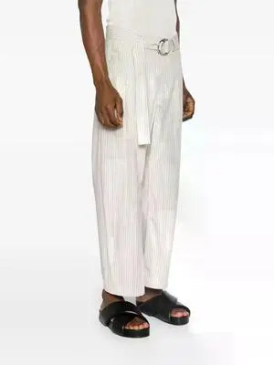 Nanushka Ferre Pinstriped Belted Trousers