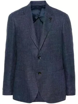 LARDINI Single-breasted Blazer - Blue