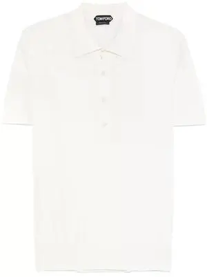 TOM FORD Fine-knit Polo Shirt - Neutrals