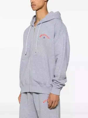 Off-White Logo-print Zip Up Hoodie