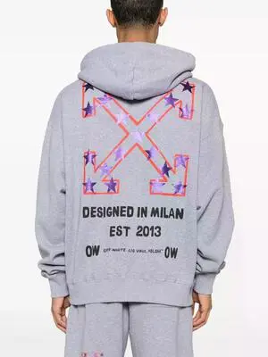 Off-White Logo-print Zip Up Hoodie