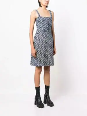 Stella McCartney Jacquard-logo Denim Dress