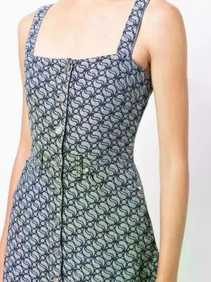 Stella McCartney Jacquard-logo Denim Dress