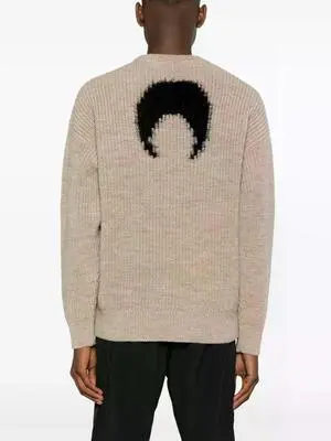 MARINE SERRE Ribbed-knit Wool Jumper