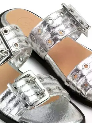 GANNI Strap Buckle Slides