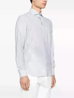 DELL'OGLIO Striped Spread-collar Shirt