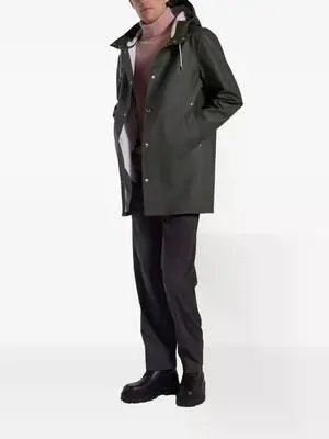 Stutterheim Drawstring Hood Raincoat - Green