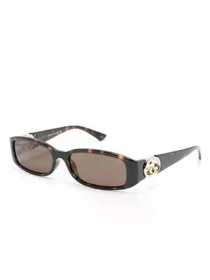 Gucci Rectangle Frame Sunglasses - Brown