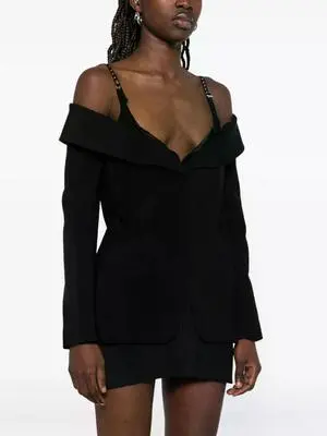MUGLER Sculptural Off-shoulder Jacket