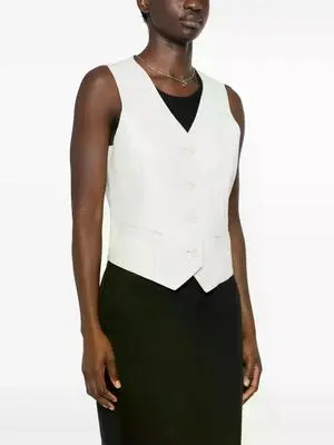 P.a.r.o.s.h Single-breasted Leather Waistcoat