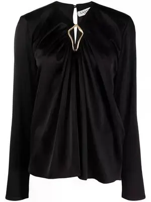 LANVIN Draped Long-sleeved Blouse