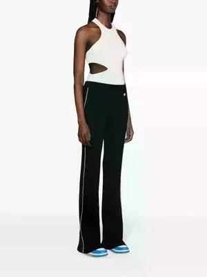 Off-White Side-stripe Ribbed Flared Trousers