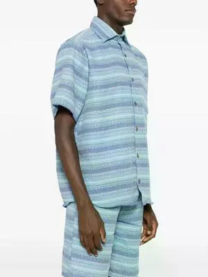 AMIR SLAMA Logo-engraved Jacquard Shirt