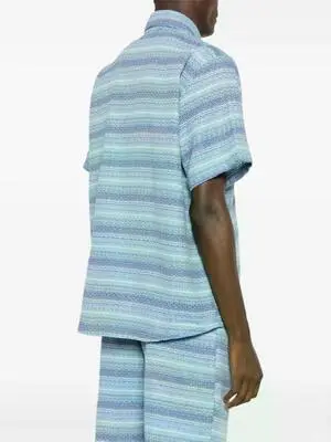 AMIR SLAMA Logo-engraved Jacquard Shirt