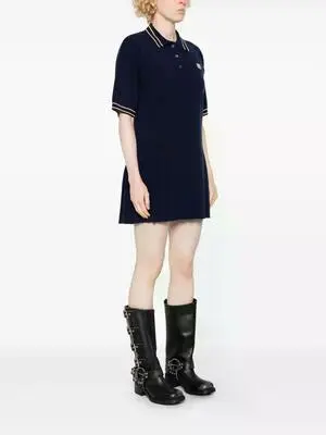 Miu Miu Logo-patch Mini Dress