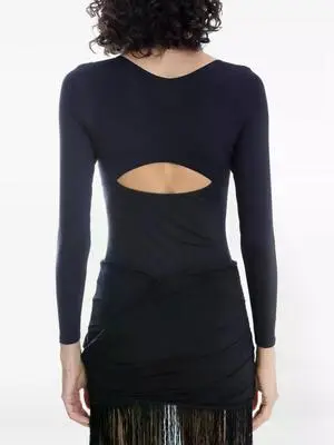 AMIR SLAMA Square Neck Long Sleeve Top