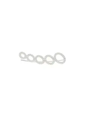 ALINKA 18kt White Gold Cloud Diamond Right Ear Cuff - Silver