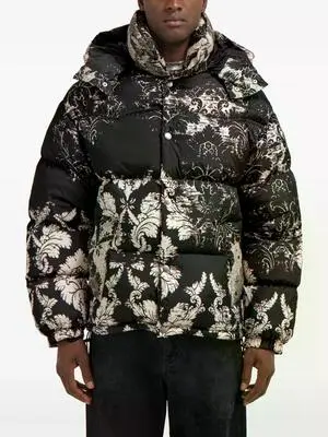 Roberto Cavalli Broccato-print Puffer Jacket