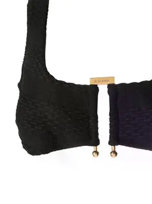 AMIR SLAMA Hardware-detailing Textured Bikini