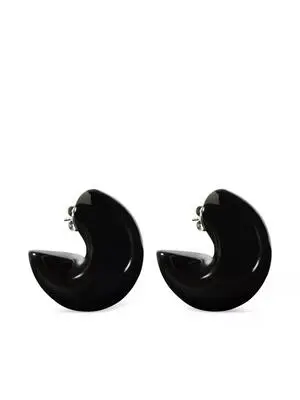 COURREGES Infinity Hoop Earrings - Black