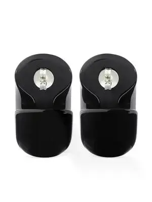 COURREGES Infinity Hoop Earrings - Black