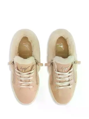 GIUSEPPE ZANOTTI Gail Ice Shearling Sneakers - Neutrals