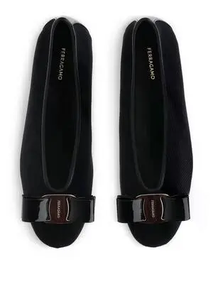 FERRAGAMO Vara Bow Ballet Flats - Black