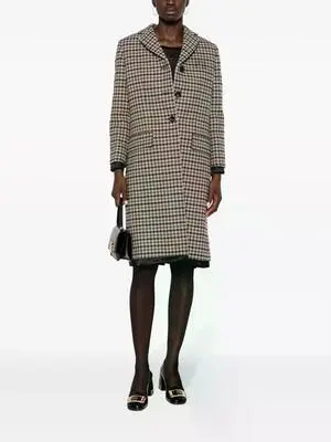 Miu Miu Houndstooth Virgin Wool Coat