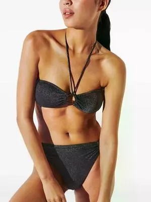 Karl Lagerfeld Halter Bikini Top - Black