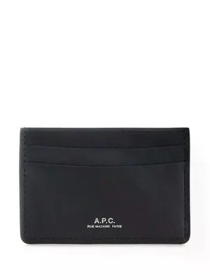 A.p.c. Leather Cardholder Blue