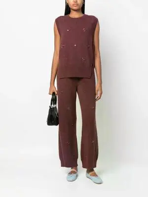 BARRIE Floral-embroidered Cashmere Jumper